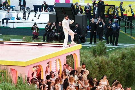 In Stadium View Of Bad Bunnys Super Bowl Show Flips Script Football