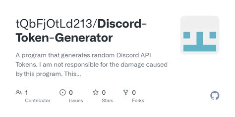 Github Tqbfjotld Discord Token Generator A Program That Generates Random Discord Api