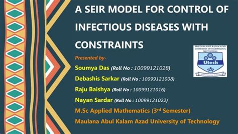 A Seir Model For Control Of Infectious Diseases Pptx