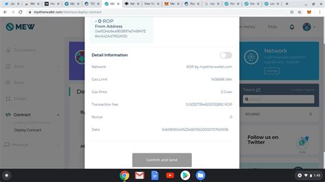 When I Hit Sign Transaction In Deploying Contract The Send Button Is