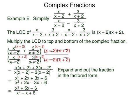 16 The Multiplier Method For Simplifying Complex Fractions