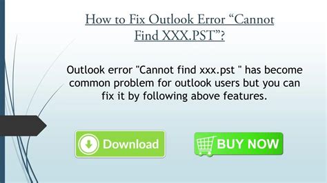 PPT How To Fix Outlook Error Cannot Find XXX PST PowerPoint Presentation ID