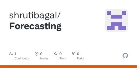 GitHub Shrutibagal Forecasting