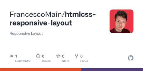 Github Francescomainhtmlcss Responsive Layout Responsive Layout