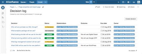 Summaries Using The Page Properties Report Macro In Confluence