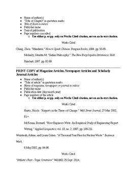 MLA Format Guide Th Edition By Make English Class Fun TpT