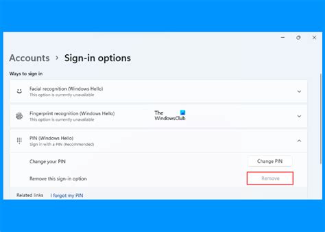 Fix Windows Hello PIN Remove Button Greyed Out In Windows