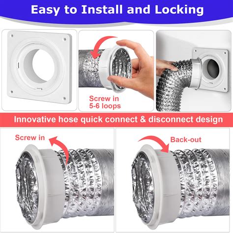 Dryer Vent Hose Connector Kit Dryer Vent Wall Plate