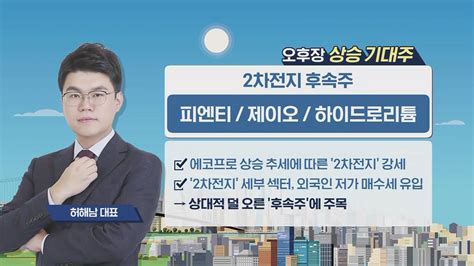 시황중계 오후 장 투자전략 끝나지 않은 개미들의 에코프로 사랑2차전지 후속주 주목 Sbs Biz