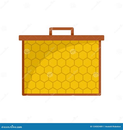 Hexagonal Honey Icon Flat Style Stock Illustration Illustration Of Honeyed Light 124503489