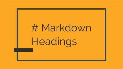 Headings In Markdown MeshWorld