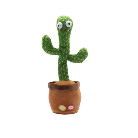 USB Dancing Singing Cactus Music Stuffed Toy Repeating Talking Record