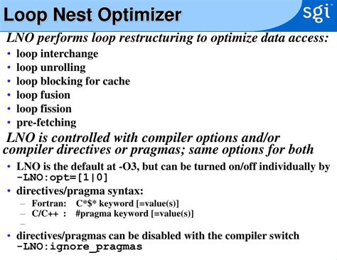 PPT Cache Optimizations The Loop Nest Optimizer PowerPoint Presentation ID