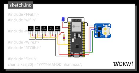 Esp32 Ds18b20 Ds1307 Wokwi Esp32 Stm32 Arduino Simulator