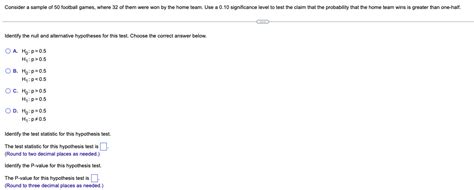 Solved Identify The Null And Alternative Hypotheses For This Chegg Com