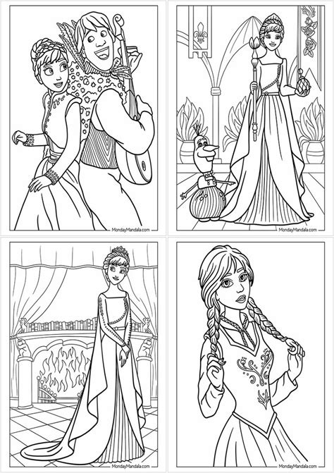 색칠공부 도안 겨울왕국 안나공주 Pdf 무료 프린트