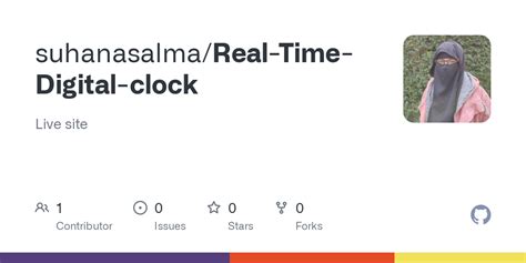 github suhanasalma real time digital clock live site