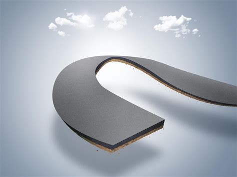 도로 광고의 3d 그림입니다 도시도로 절연입니다 광고를 위한 곡선 도로 프리미엄 사진