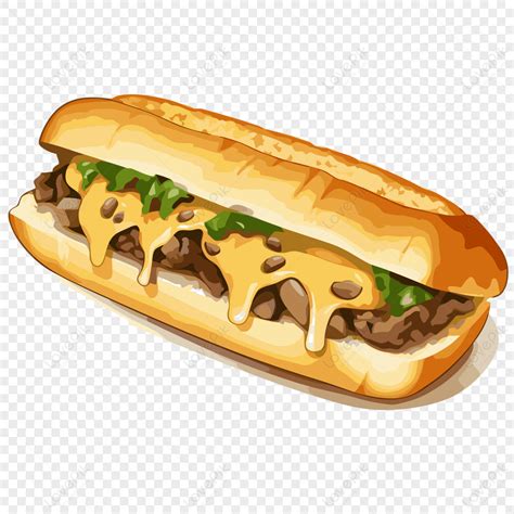 필리 치즈 스테이크 벡터만화클립 아트상표 Png 일러스트 무료 다운로드 Lovepik