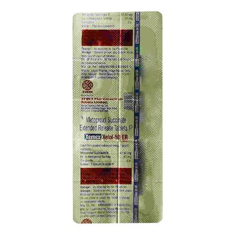 Buy Xelol 50 Er Tablet 10s Online At Upto 25 Off Netmeds