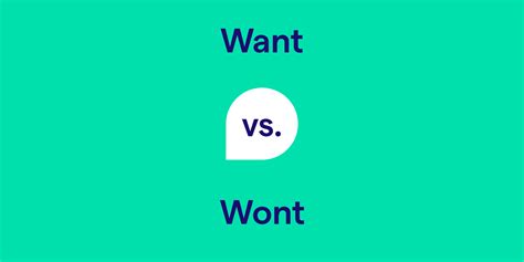 Want Vs Wont Whats The Difference