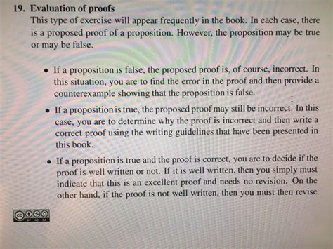 Solved 19 Evaluation Of Proofs This Type Of Exercise Will