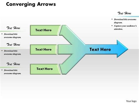 Converging Arrows Powerpoint Template Slide PowerPoint Slide Template Presentation Templates