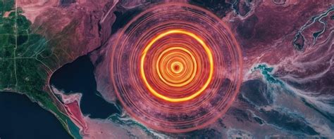 Abstract Landscape Inspired By Satellite Imagery Showcasing Vibrant