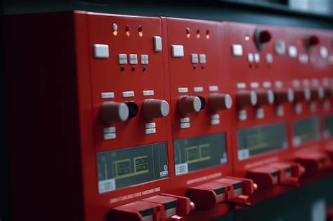 Premium Ai Image Macro Shot Of A Fire Alarm Panel Displaying A Range