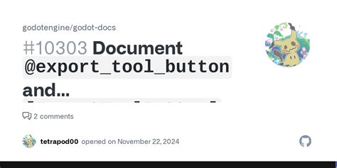 document ` export tool button` and `[exporttoolbutton]` · issue 10303