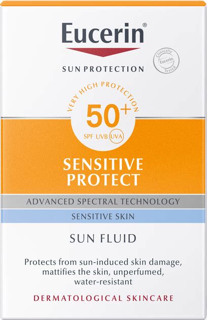Солнцезащитный флюид для лица Eucerin для чувствительной кожи SPF 50 50 ...
