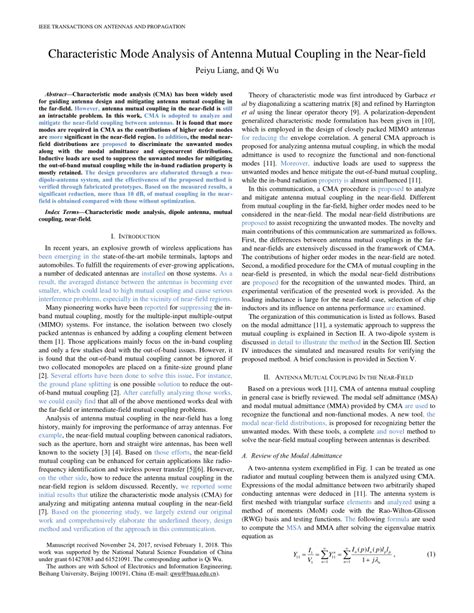 pdf characteristic mode analysis of antenna mutual coupling in the