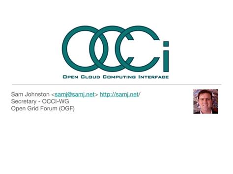 Open Cloud Computing Interface Presentation Ppt Cloud Computing