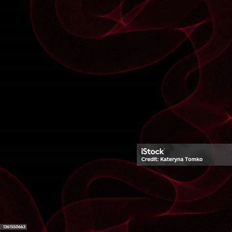 검은 색 배경에 네온 빨간 파도 레이아웃을위한 현대적인 디자인 텍스트에 대한 여유 공간입니다 Eps 10 곡선에 대한 스톡 벡터 아트 및 기타 이미지 Istock