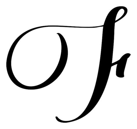 Premium Vector Vector Calligraphy Hand Drawn Letter F Logo Script