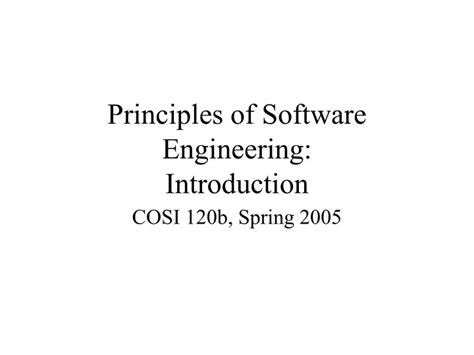 Ppt Principles Of Software Engineering Introduction Powerpoint