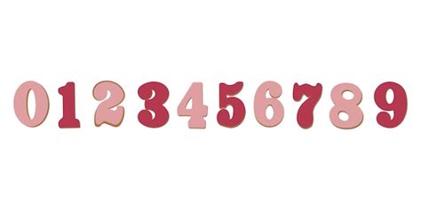 premium vector set number with colorful vector illustration