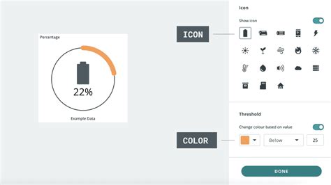 Configuration Of A Percentage Widget