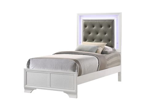 Lyssa Led Collection Bedroom Set Frost Finish B4310 Casye Furniture