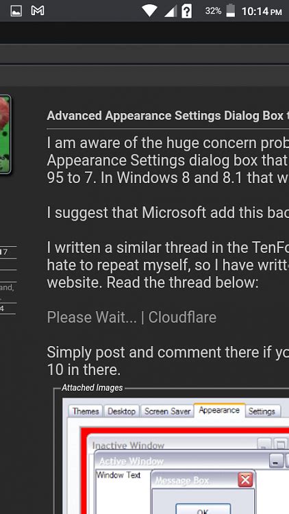 Advanced Appearance Settings Dialog Box To Return To Windows 10 21h2