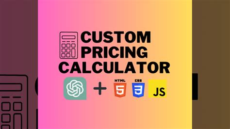 Chatgptjavascript Html 및 Css로 사용자 지정 가격 계산기 만들기 일일일