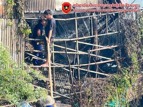 ព្រោះតែ កន្ទុយ បារី បង្កជាអគ្គិភ័យ ឆាបឆេះផ្ទះជួសជុលម៉ូតូមួយកន្លែងទាំងព្រឹក នៅខណ្ឌជ្រោយចង្វា