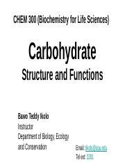 Understanding Carbohydrate Structures And Functions In Course Hero
