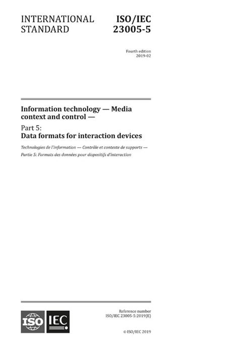 ISO IEC 23005 5 2019 IEC Standards VDE Publishing House