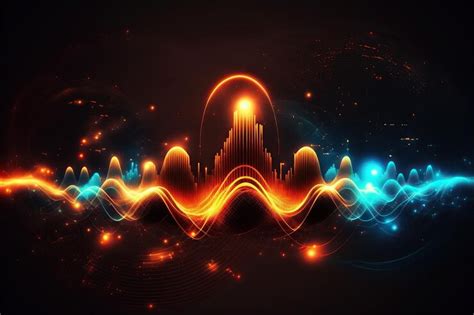 Premium Photo Abstract Sound Waves Frequency Audio Waveform Music Wave Hud Interface Elements