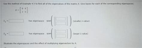 Solved Use The Method Of Example To Find All Of The Chegg Com