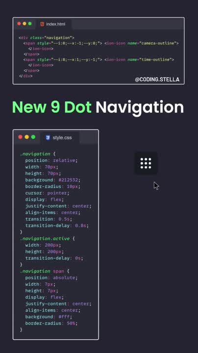 new 9 dot navigation menu with html css kandula naveen posted on the topic linkedin