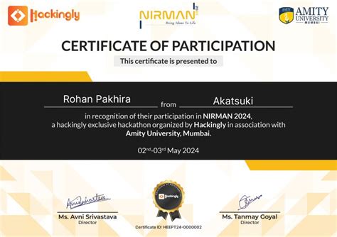 Rohan Pakhira On Linkedin Hackathon Nirman2024