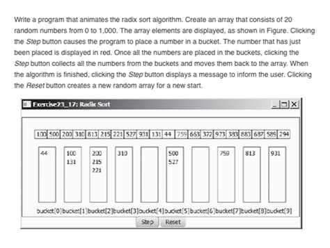 Write A Program That Animates The Radix Sort