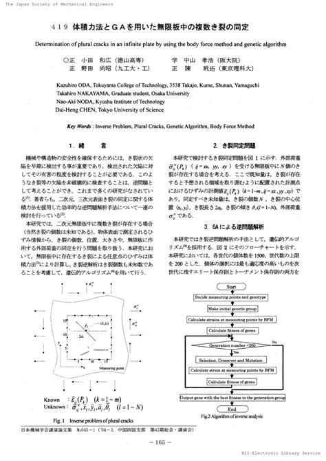 Pdf Determination Of Plural Cracks In An Infinite Plate By Using The Body Force Method And